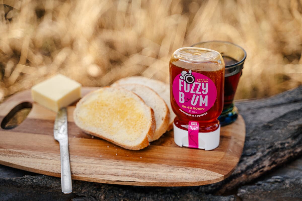 Fuzzy Bum Honey - Happy bees make the best honey