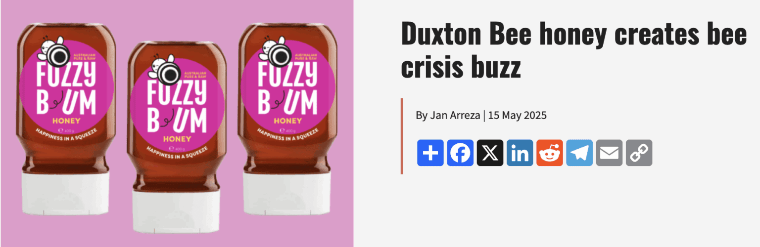 Fuzzy Bum Honey - Happy bees make the best honey