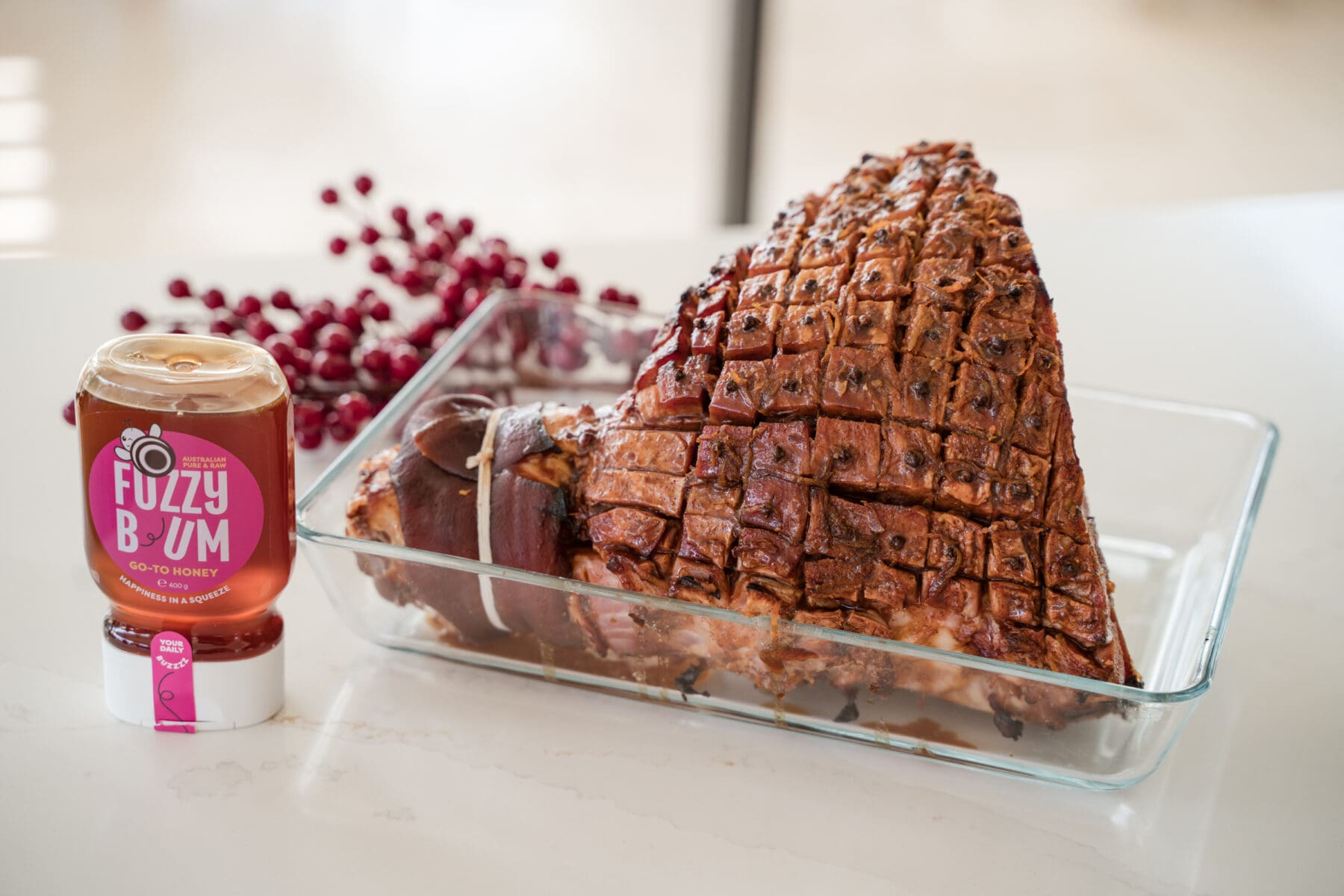 Fuzzy Bum Honey Glazed Ham: Sweet, Smokey & Festive - Fuzzy Bum